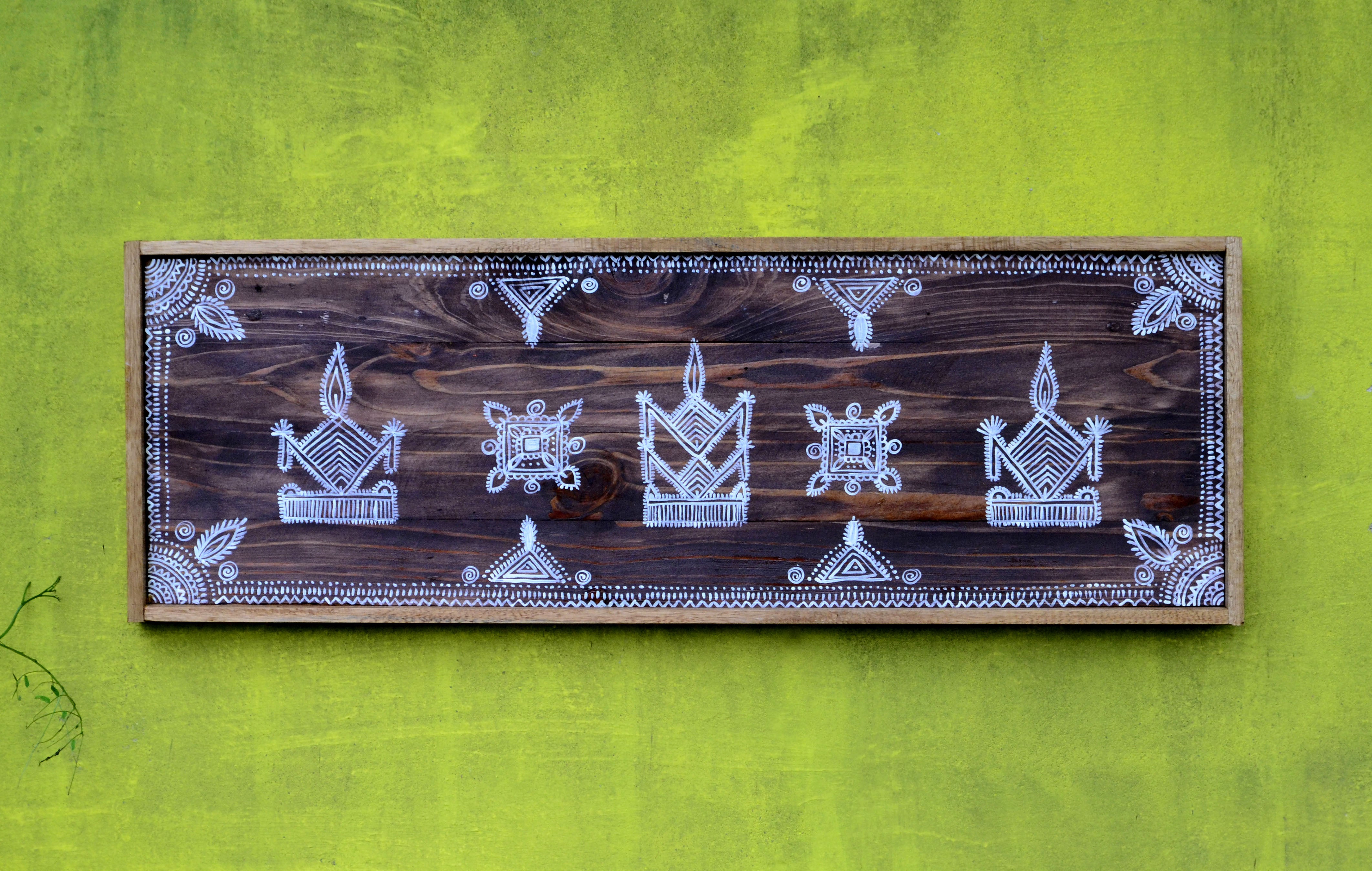 Godna Tribal Art Wall Decor Wooden Painting – Chinhhari Furniture and ...